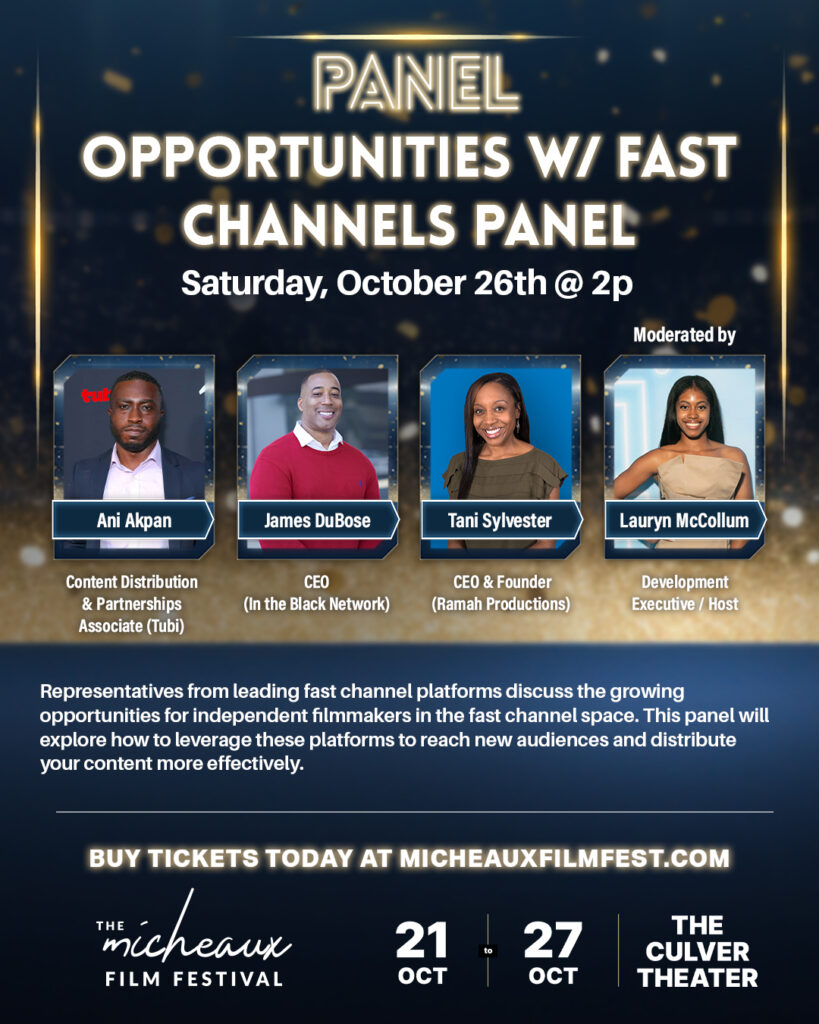 Saturday Panels, Parties & Mixers - Micheaux Film Festival